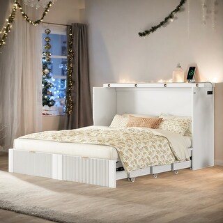 [Pulley Structure Design] Queen Size Murphy Bed Wall Bed - Bed Bath ...